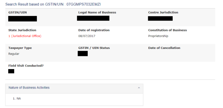 GST Portal : Search Details of Taxpayers - Learn by Quicko