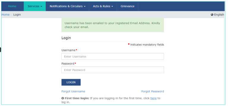 GST Portal: Forgot password or username - Learn by Quicko