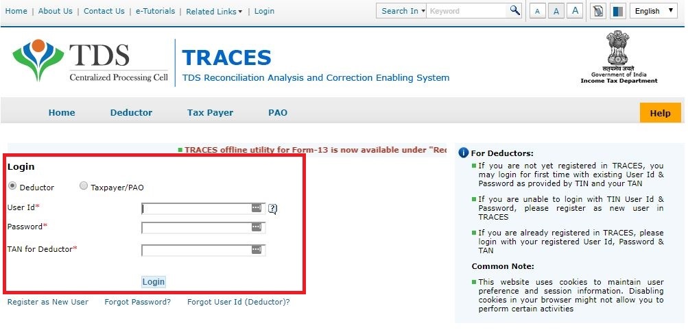TRACES : Download TDS Certificate Section 197 - Learn by Quicko