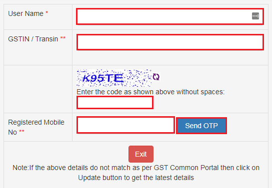 eWay Bill Login - Forgot Username or Password - Learn by Quicko