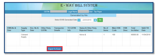 e-Way Bill Portal : Generating Reports - Learn by Quicko