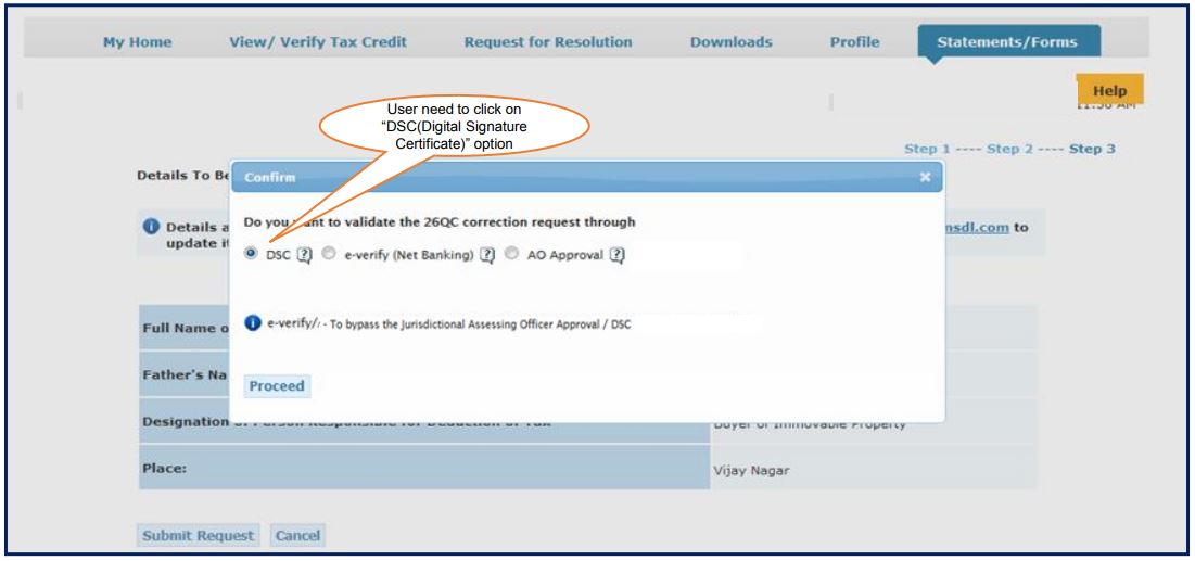 TRACES: Form 26QC Correction DSC/ AO Approval - Learn by Quicko