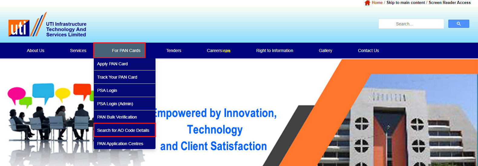 Search Assessing Officer (AO) Details on UTIITSL - Learn by Quicko