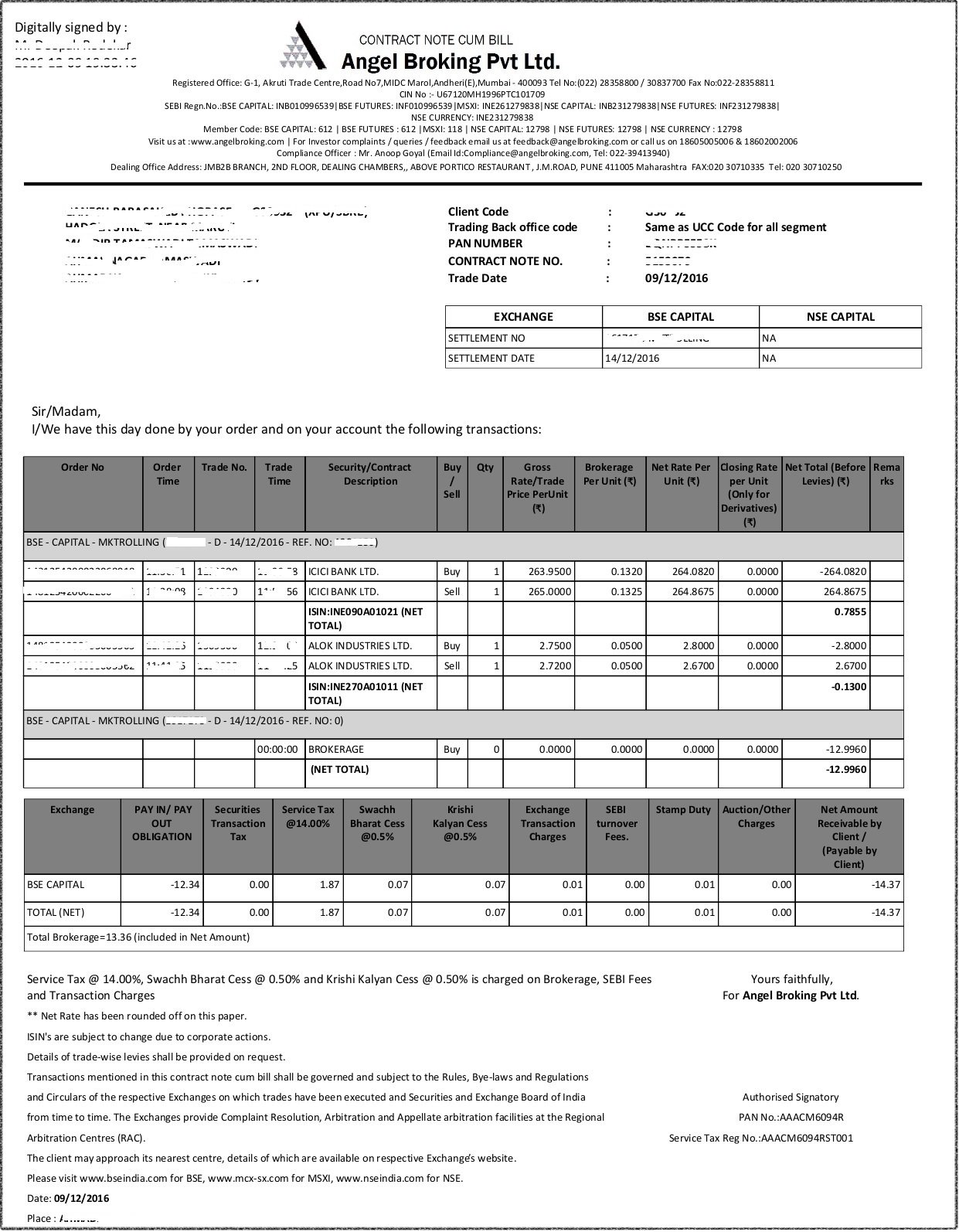Download Angel Broking Contract Note - Learn by Quicko